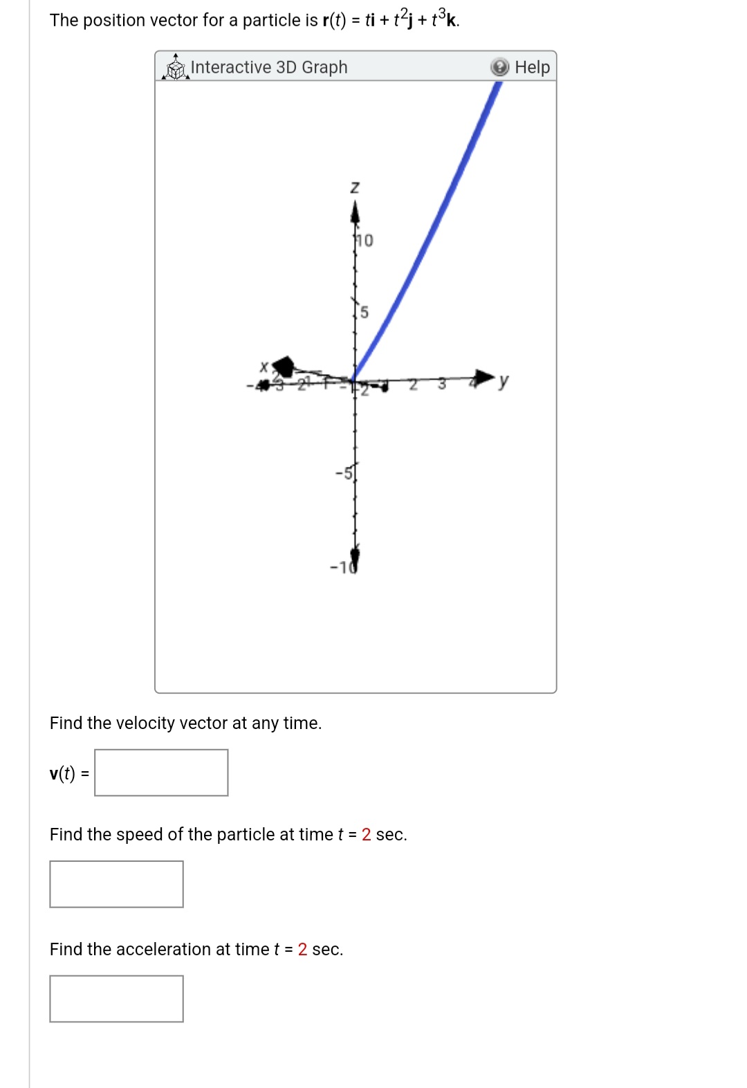 Solved The position vector for a particle is | Chegg.com