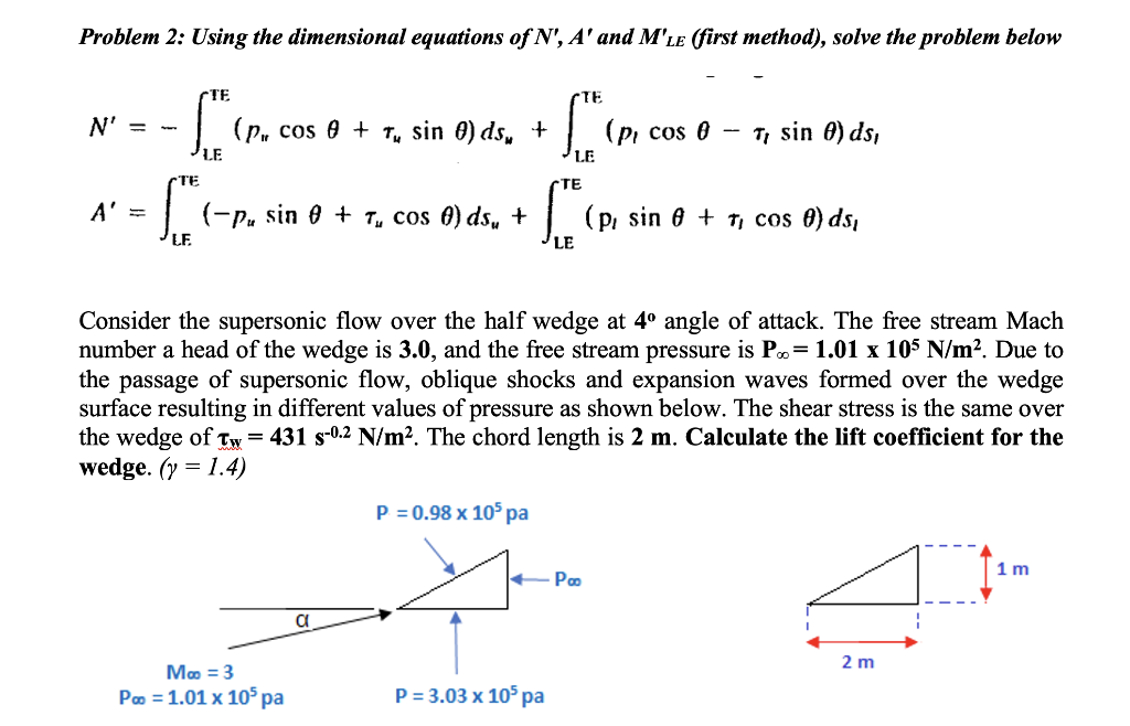 Solved Problem 2: Using the dimensional equations of N′,A′ | Chegg.com