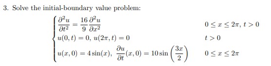 Solved Solve the initial-boundary value | Chegg.com