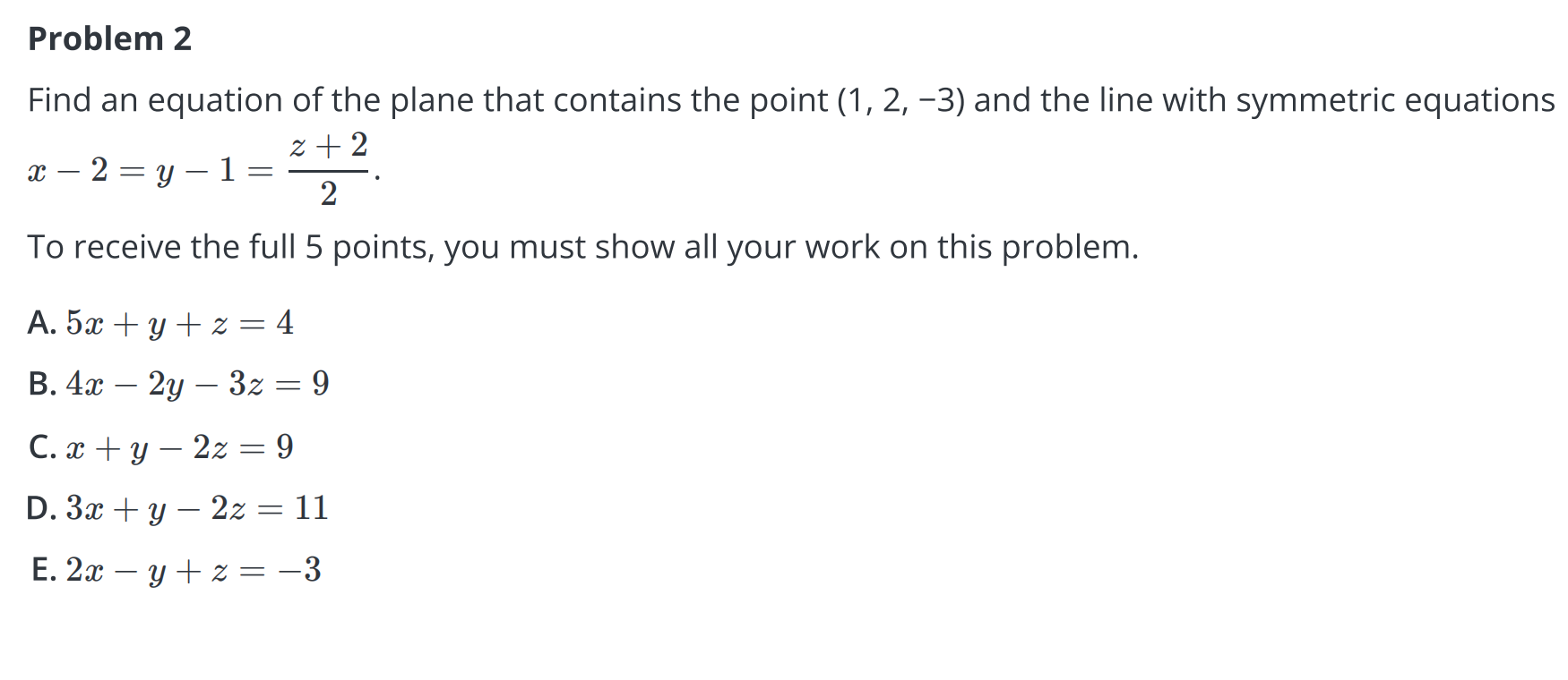 Solved Find an equation of the plane that contains the point | Chegg.com
