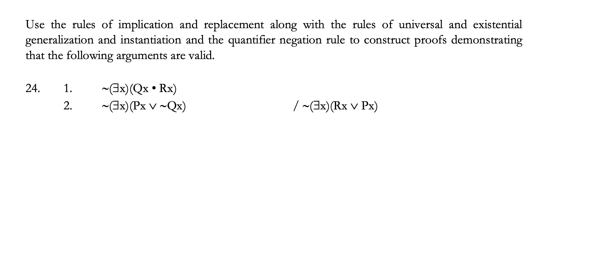 Solved Use The Rules Of Implication And Replacement Along 