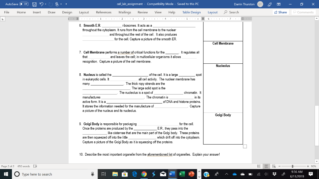 Solved cell lab_assignment Compatibility Mode Saved to this | Chegg.com