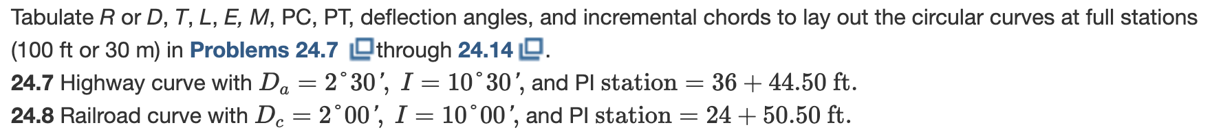Solved Tabulate R or D, T, L, E, M, PC, PT, deflection | Chegg.com