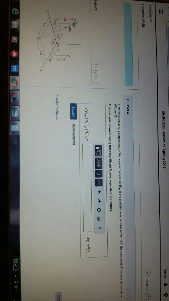 Solved ENGR 2220 Dynamics Spring 2019 | Chegg.com