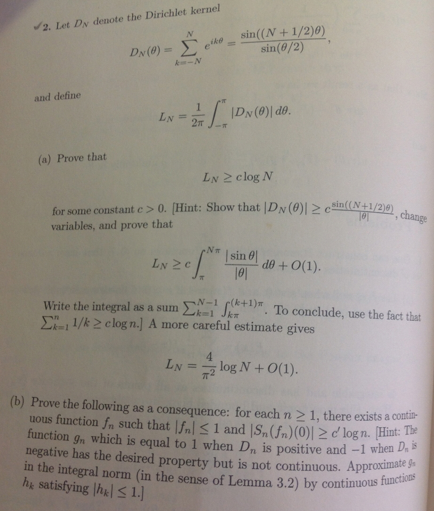 Solved This Question Is From P 66 2 Of Fourier Analysis