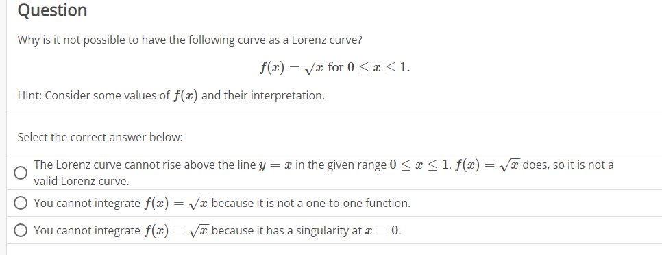 Solved Why is it not possible to have the following curve as | Chegg.com