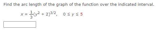 Solved Find the arc length of the graph of the function over | Chegg.com