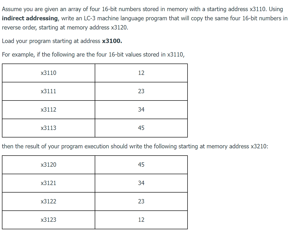Solved Assume you are given an array of four 16-bit numbers | Chegg.com