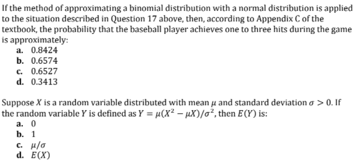 If the method of approximating a binomial | Chegg.com