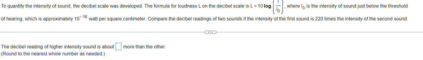 Solved To quantify the intensity of sound, the decibel scale | Chegg.com