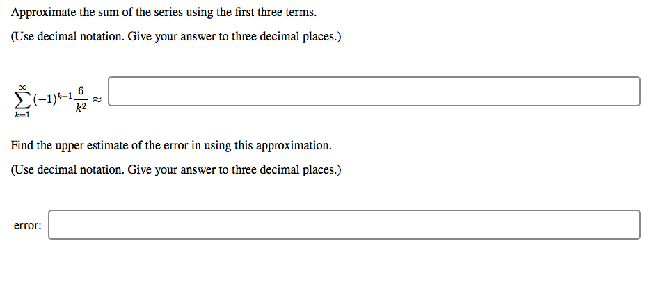 Solved Approximate the sum of the series using the | Chegg.com