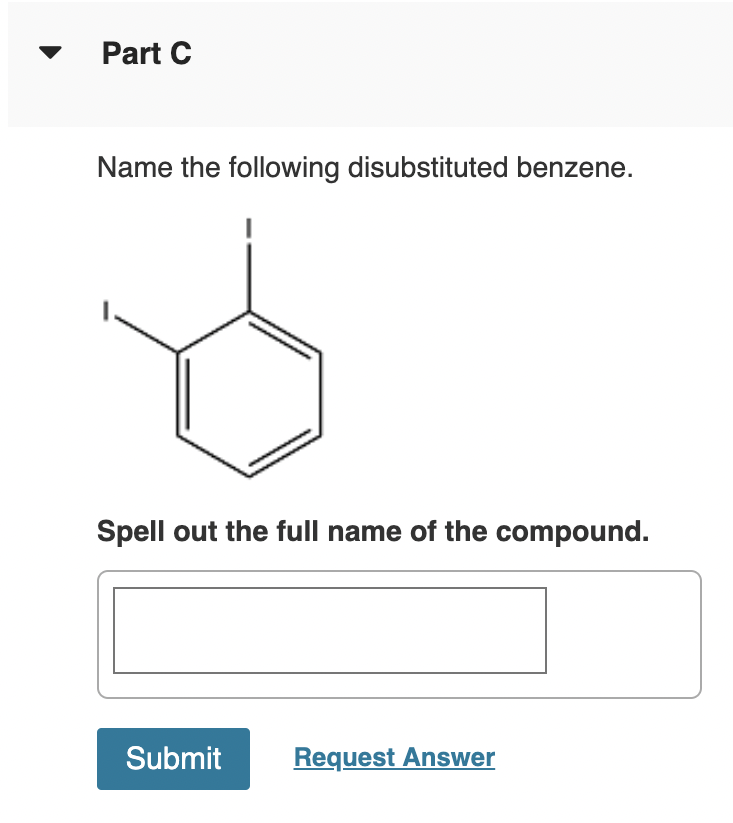 Solved Name the following disubstituted benzene. Br CI Spell | Chegg.com