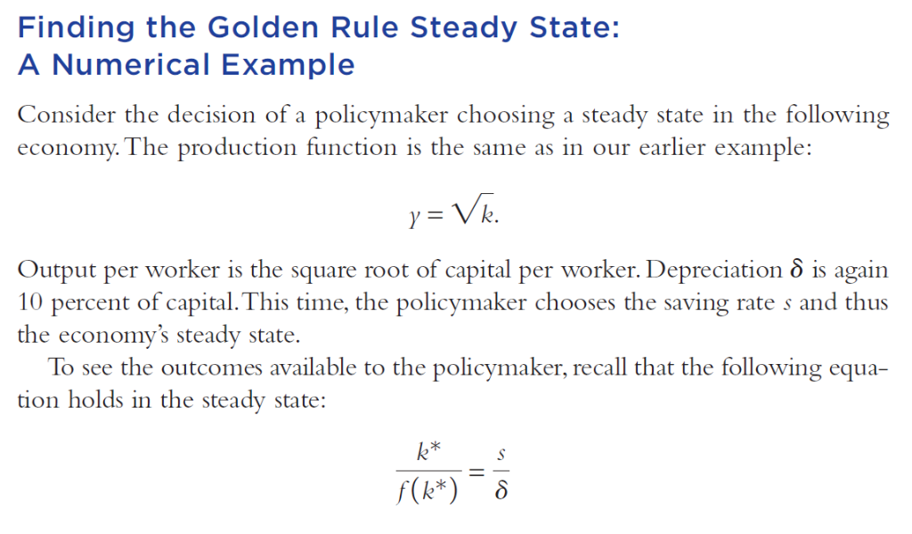 Solved Finding the Golden Rule Steady State: A Numerical | Chegg.com