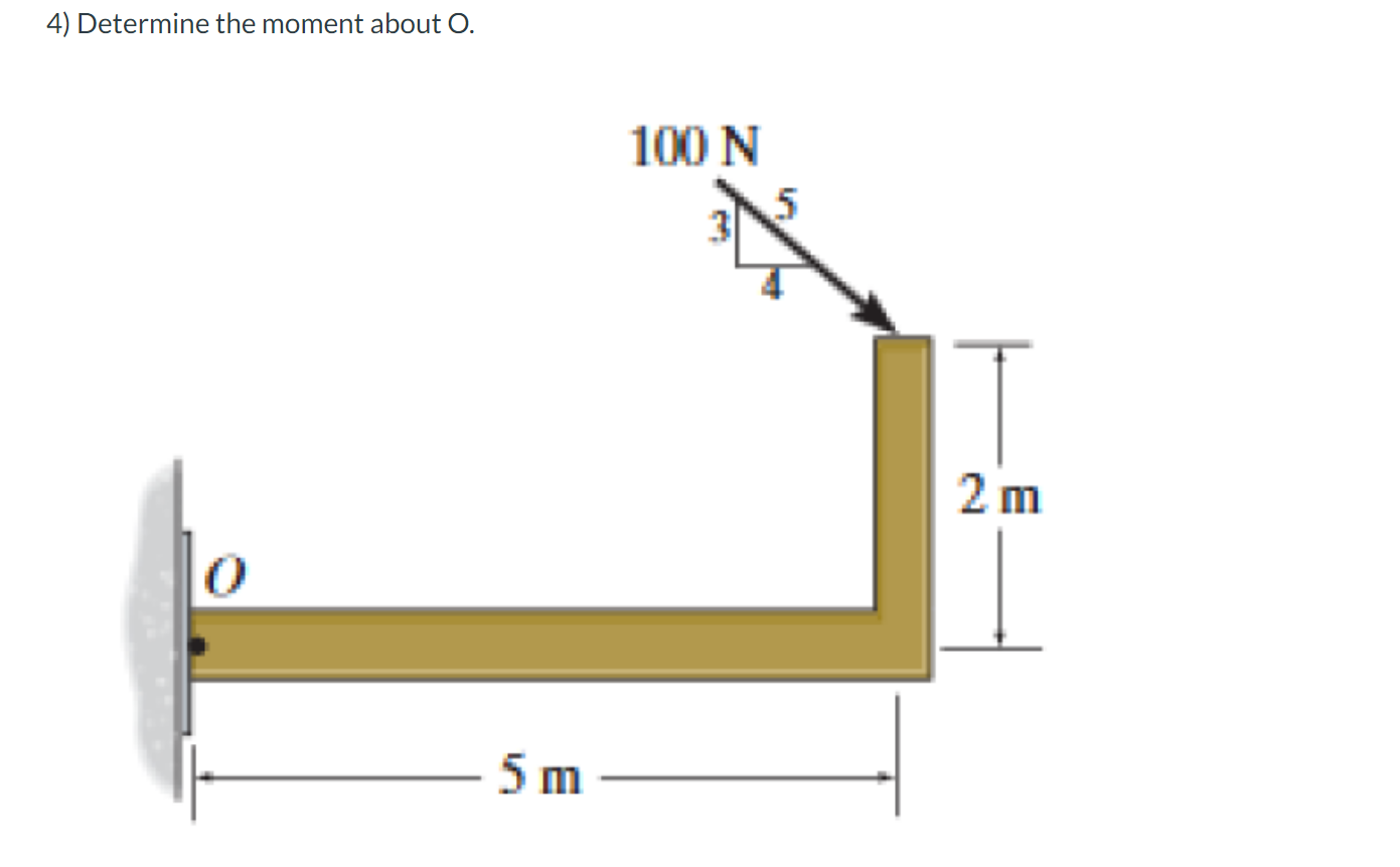 Solved 4) Determine the moment about . | Chegg.com Solved 4) Determine the moment about . | Chegg.com