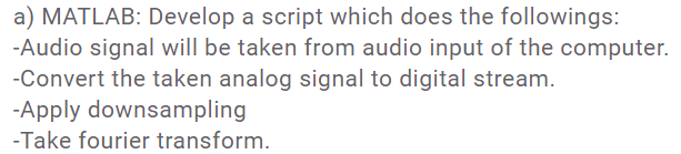 Solved Matlap program that converts the audio signal | Chegg.com
