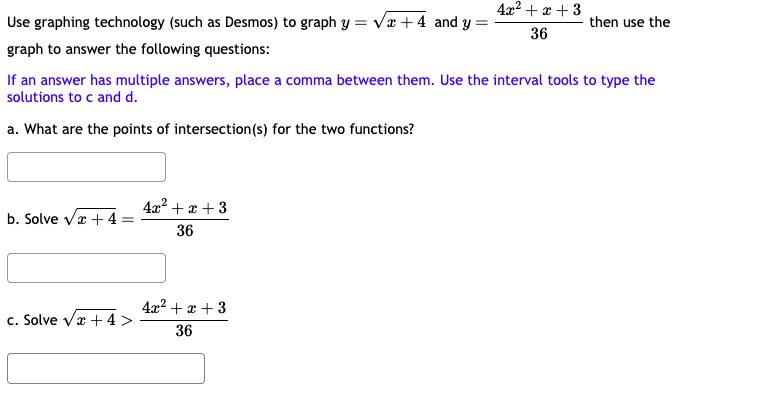 Solved Use graphing technology (such as Desmos) to graph | Chegg.com