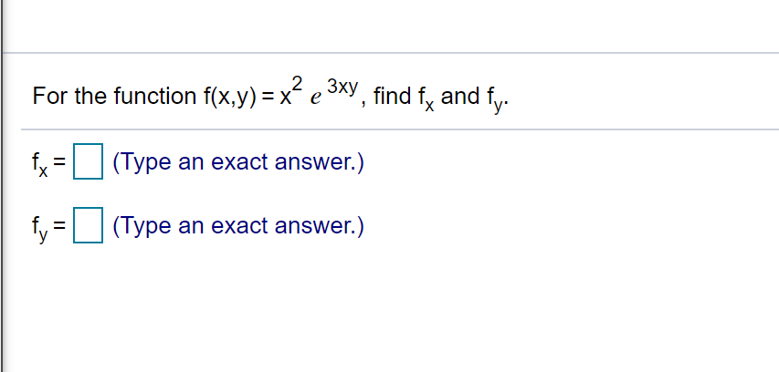 Solved For the function f(x,y) = x²