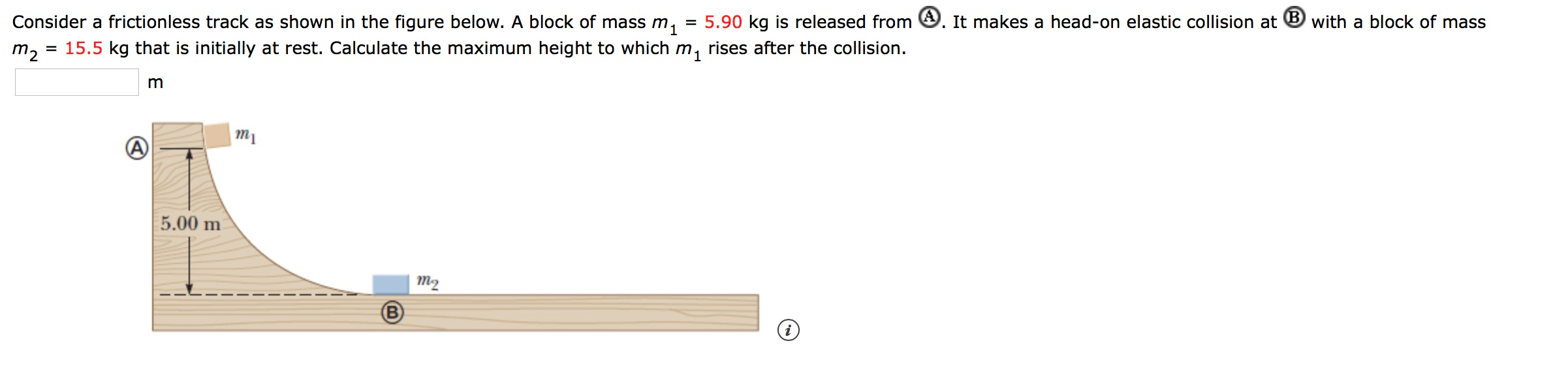 Solved Consider a frictionless track as shown in the figure | Chegg.com