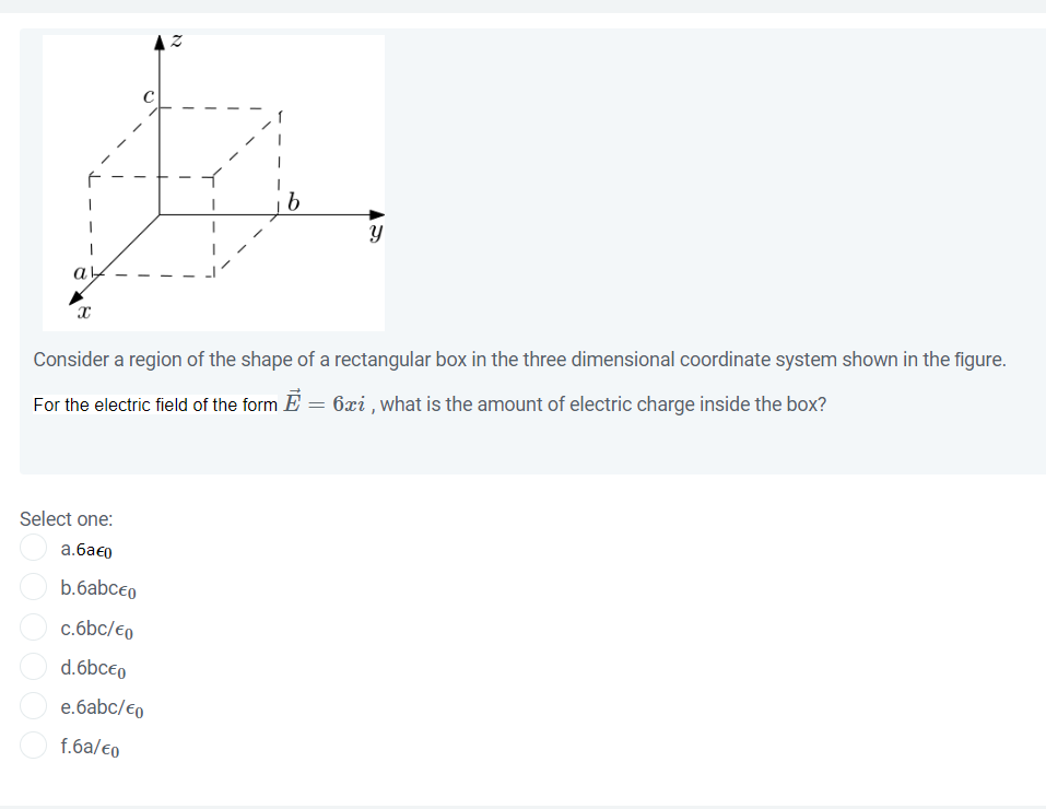 Solved Consider a region of the shape of a rectangular box | Chegg.com