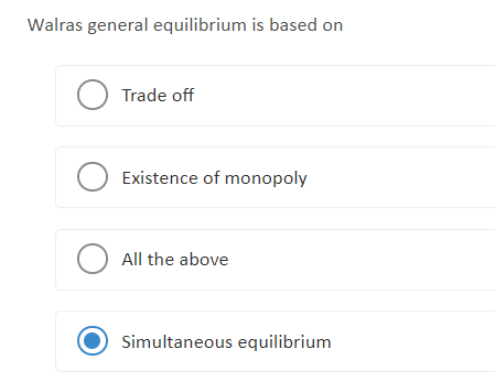 Solved Walras general equilibrium is based onTrade | Chegg.com