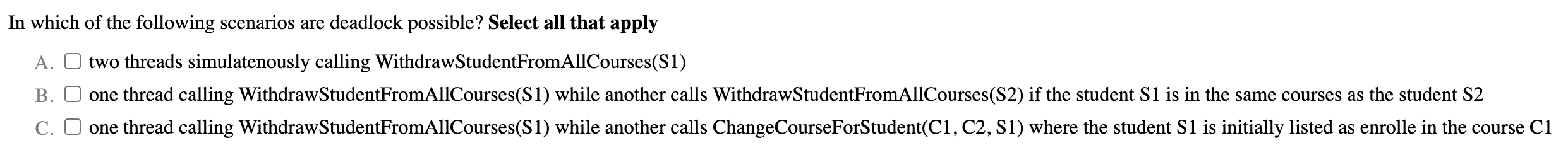 Solved For the following questions, consider the following | Chegg.com