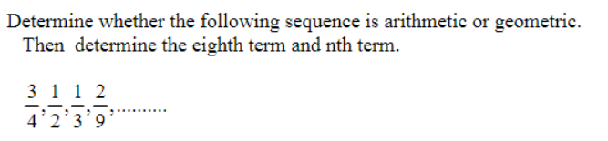 Solved Determine whether the following sequence is | Chegg.com