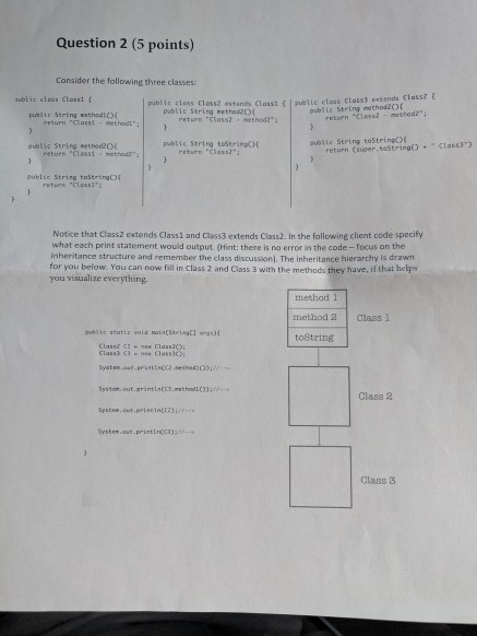 Solved Question 2 (5 points) Consider the following three | Chegg.com