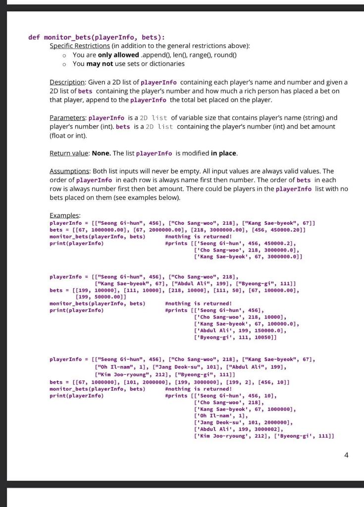 Solved Functions The signature of each function is provided | Chegg.com