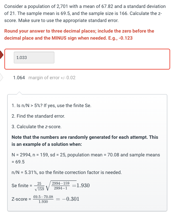 Solved Consider a population of 2,701 ﻿with a mean of 67.82 | Chegg.com