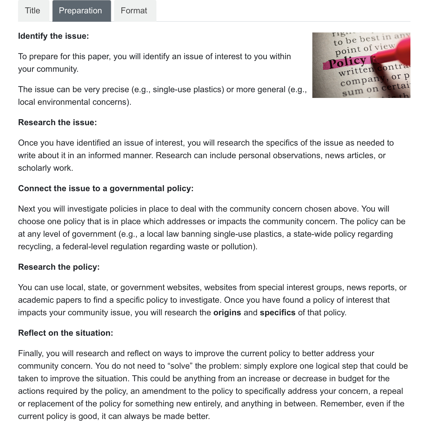 Policy Impact on Community Issues To complete this | Chegg.com