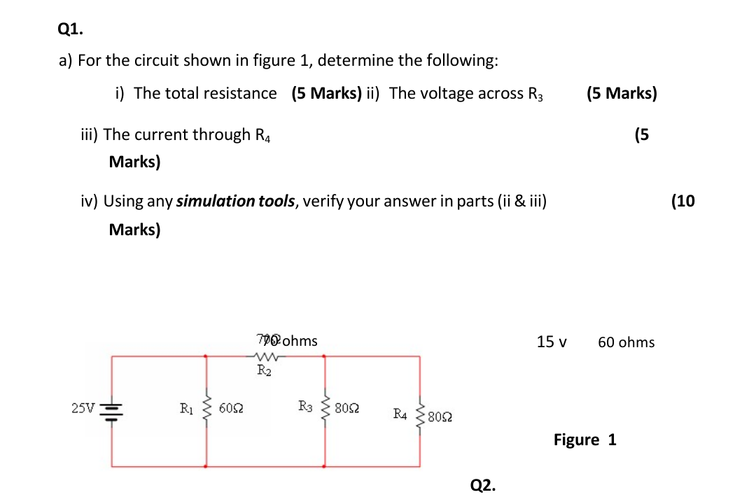 Solved For the circuit shown in figure 1, determine | Chegg.com