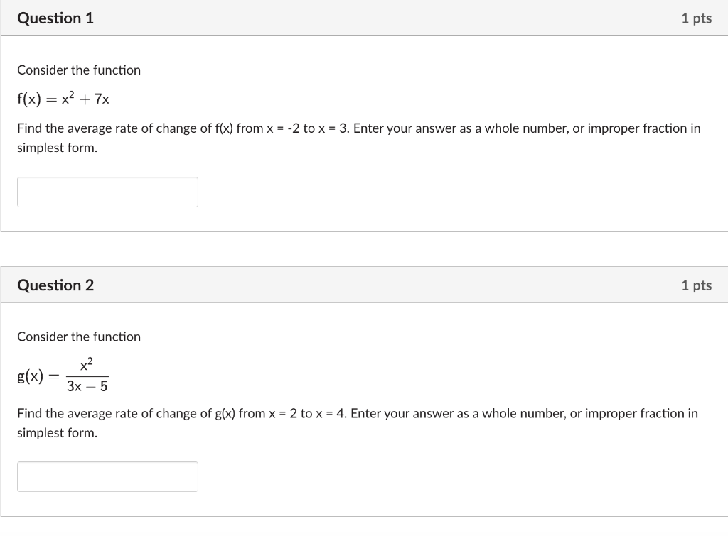 Solved Consider the function f(x)=x2+7x Find the average | Chegg.com