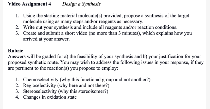 Solved Propose a synthesis of the target molecule from the | Chegg.com