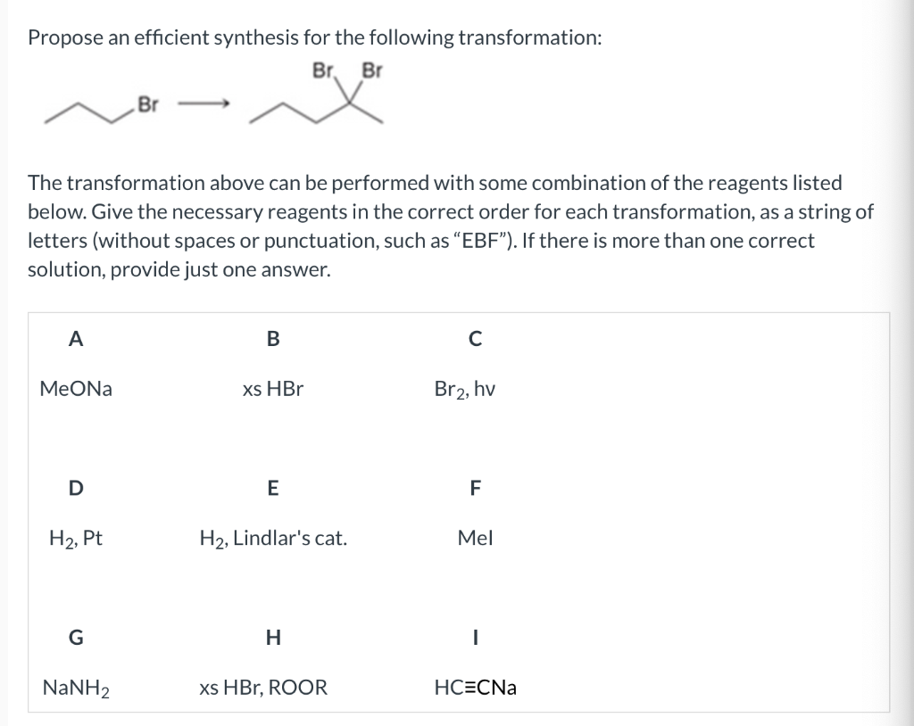 Solved Propose an efficient synthesis for the following | Chegg.com