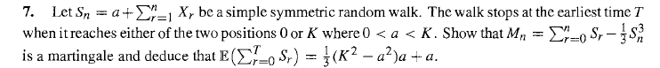 Solved 7. Let Sn=a+∑r=1nXr be a simple symmetric random | Chegg.com