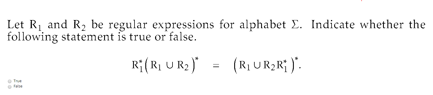 Solved a s partes de Let R1 and R2 be regular expressions | Chegg.com