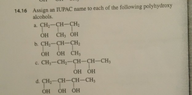 Solved 14.10 Assign an IUPAC name to each of the following | Chegg.com