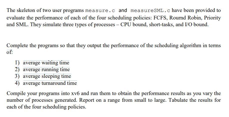 The code for the Measure .c file and measureSML.c | Chegg.com