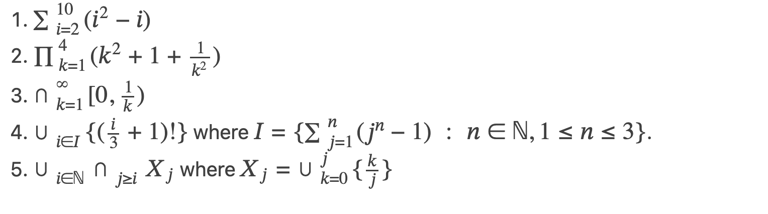 Solved Exercise 1: Review on notations Determine the result | Chegg.com