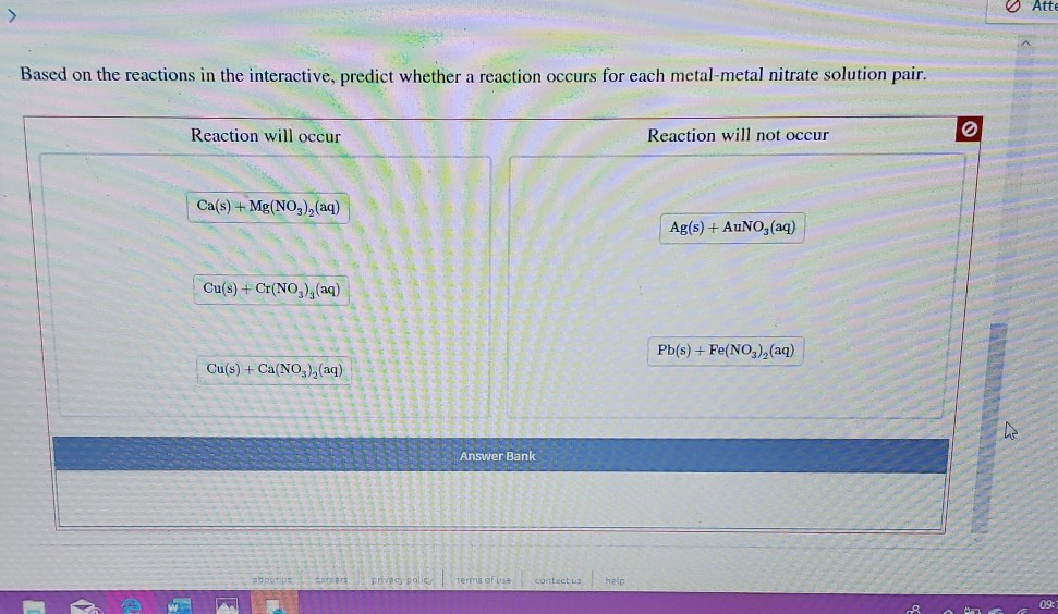 Solved Atta Based on the reactions in the interactive, | Chegg.com