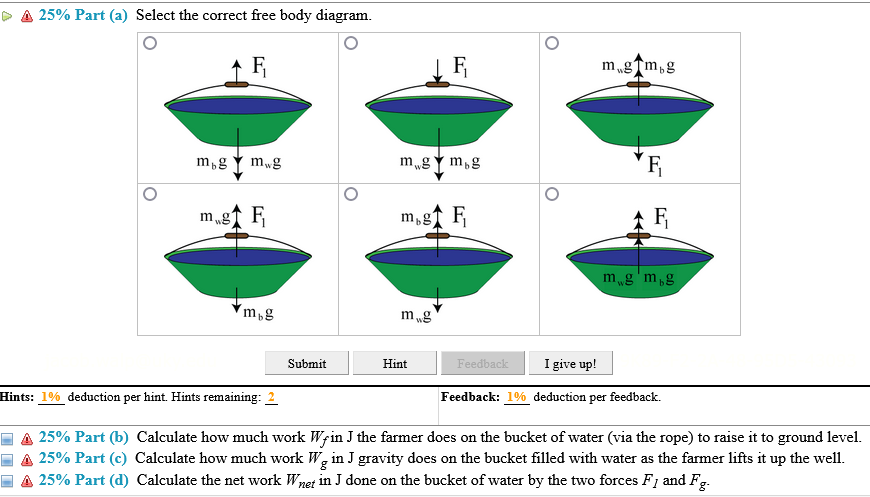 Solved A farmer is using a rope and pulley to lift a bucket | Chegg.com