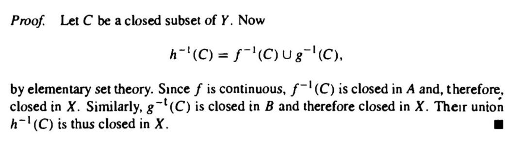 Solved Read the statement and proof of the Pasting Lemma in | Chegg.com