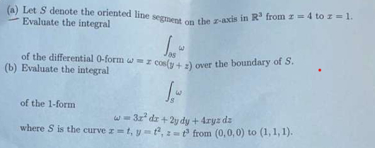 Solved (a) Let S denote the oriented line segment on the | Chegg.com
