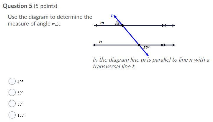 Solved In the diagram line m is parallel to line n with a | Chegg.com