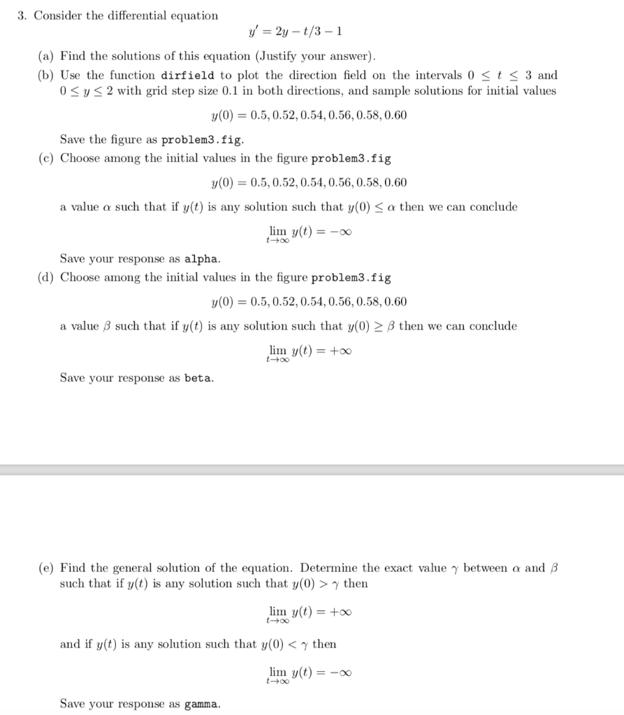 Solved dirfield below function dirfield(f,t,y,y0) % DIRFIELD | Chegg.com