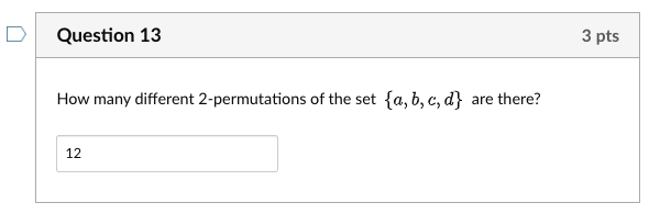 Solved How many different 2-permutations of the set | Chegg.com