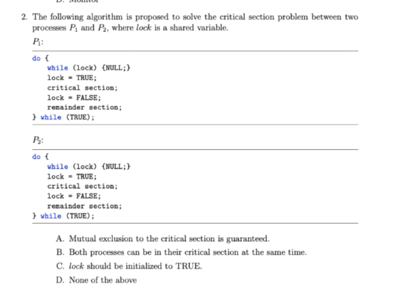 D. ULILUL 2. The following algorithm is proposed to | Chegg.com