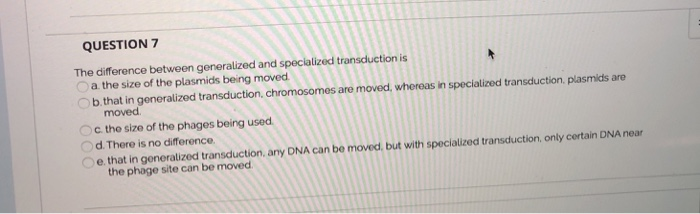 Solved QUESTION 7 The difference between generalized and | Chegg.com