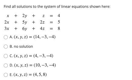 Solved Find all solutions to the system of linear equations | Chegg.com