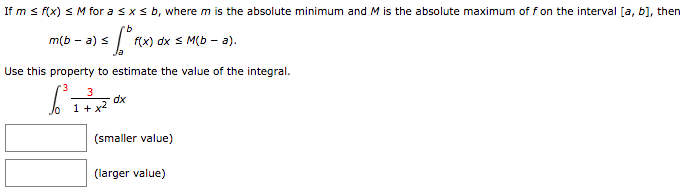 Solved If m ≤ f(x) ≤ M for a ≤ x ≤ b, where m is the | Chegg.com